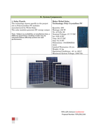 Solar Roof top Project proposal delhi | PDF