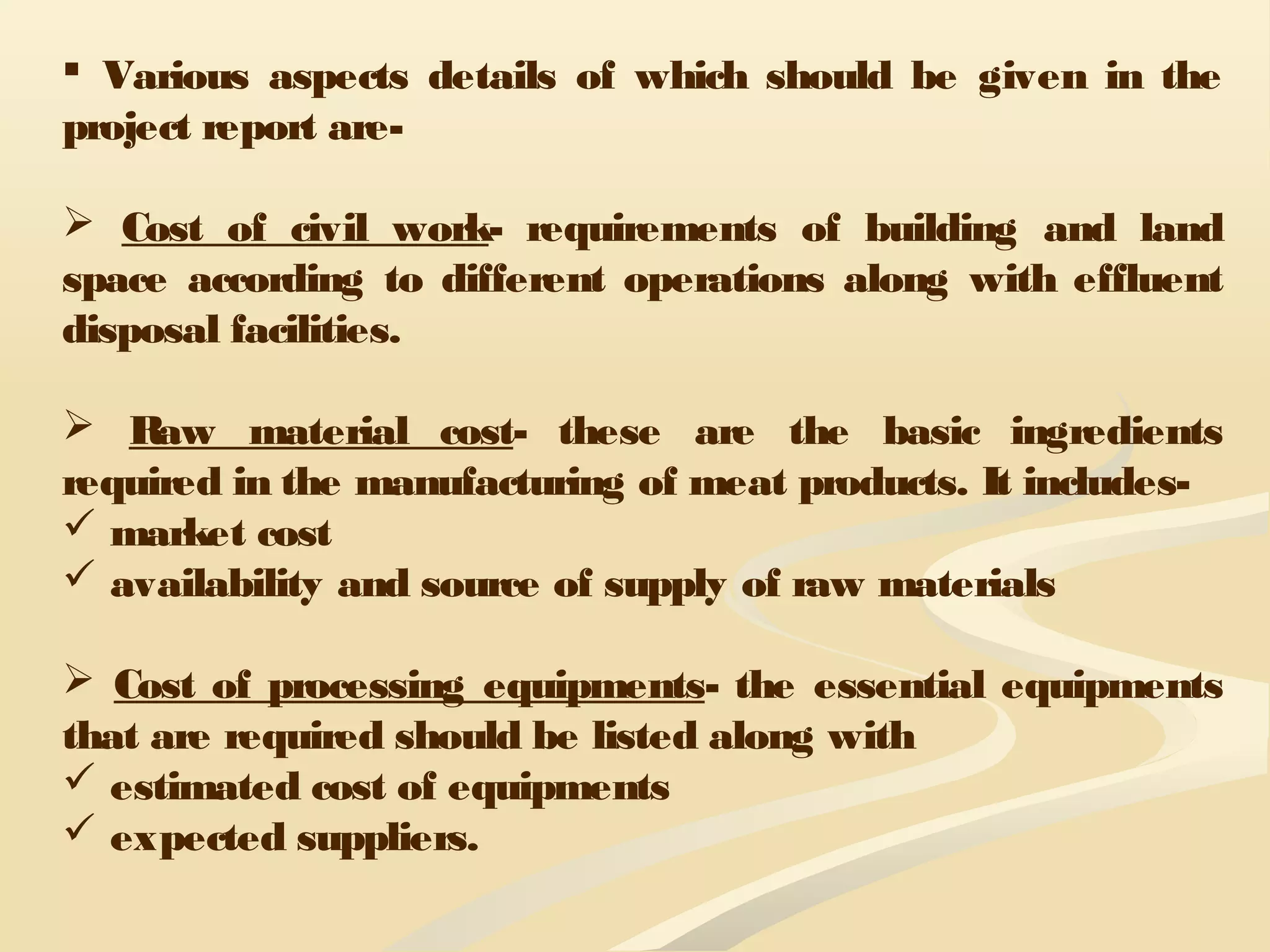 Project proposal designing for dairy and meat processing plant by Geeta ...