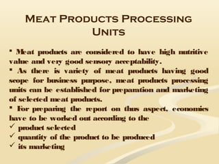 Project proposal designing for dairy and meat processing plant by Geeta ...