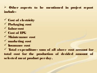 Project proposal designing for dairy and meat processing plant by Geeta ...