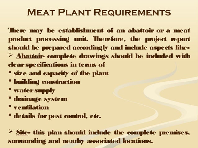 Project proposal designing for dairy and meat processing plant by Geeta ...