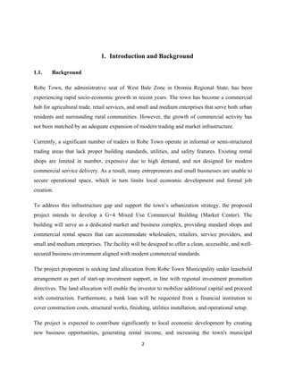 Project Proposal for Commercial Center Building G+4 in Robe Town, West ...
