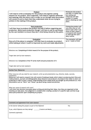 Project proposal form | PDF