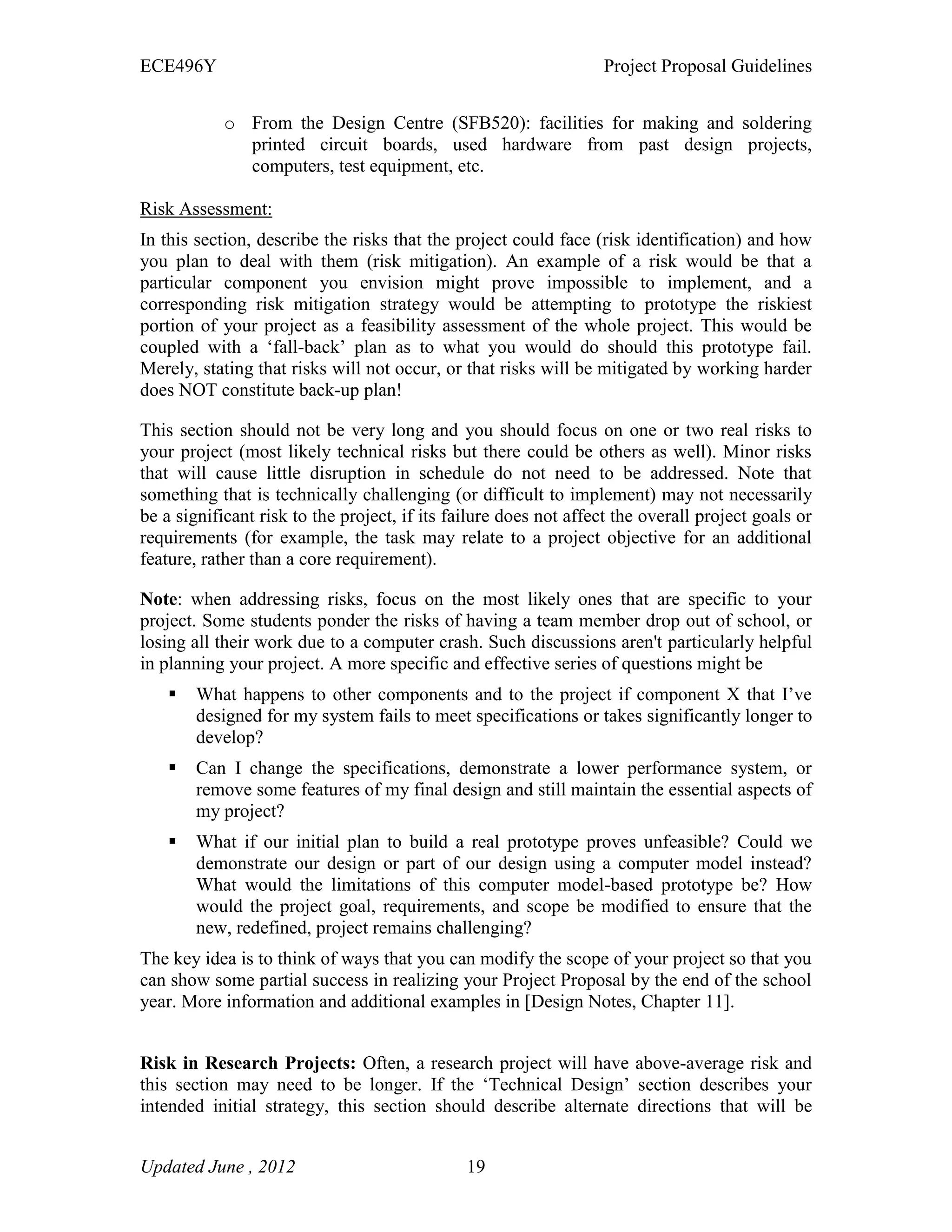 Project proposalguidelines | PDF