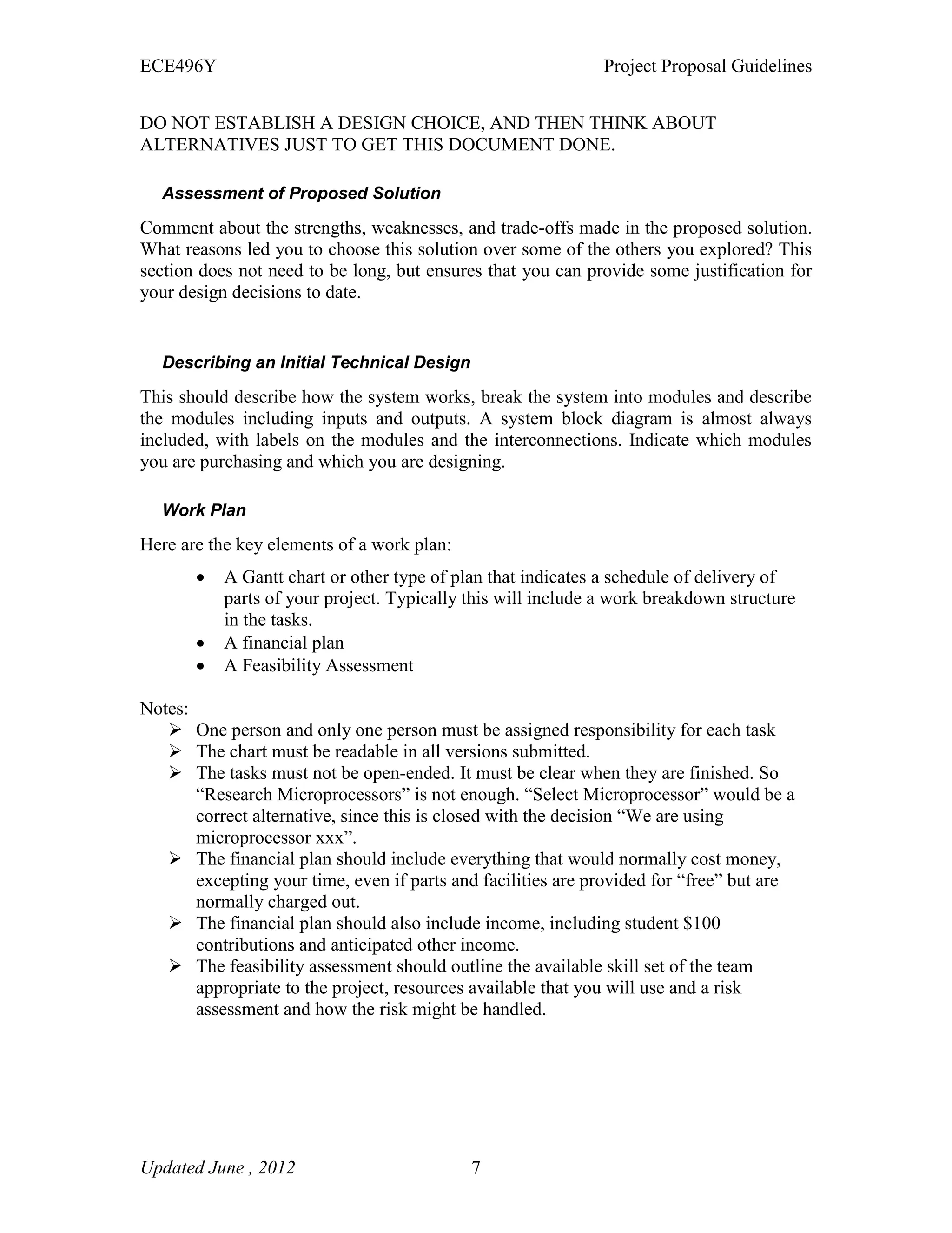 Project proposalguidelines | PDF