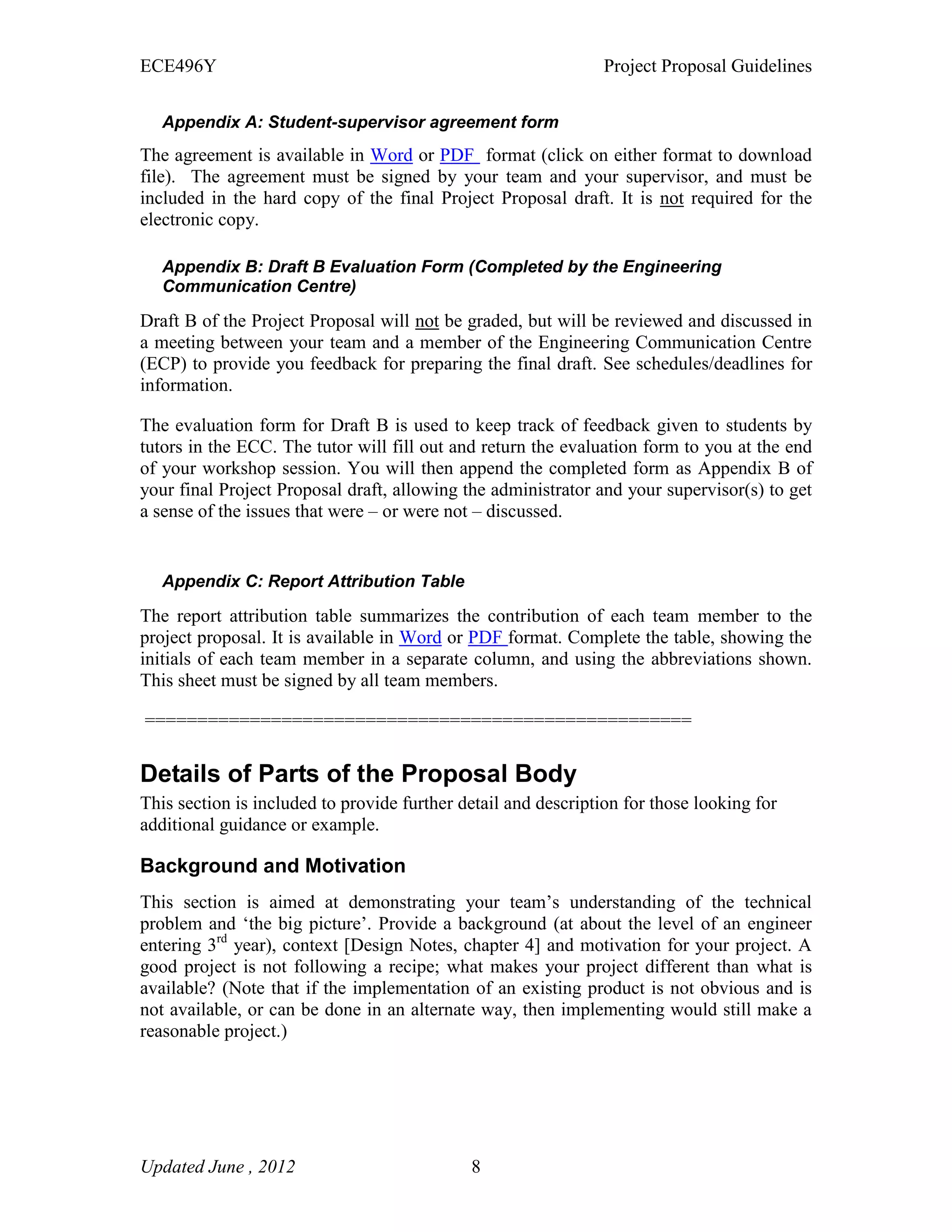 Project proposalguidelines | PDF