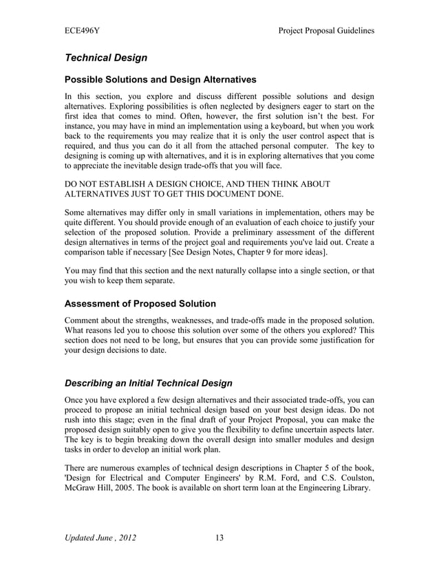 Project proposalguidelines | PDF