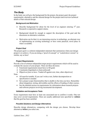 Project proposalguidelines | PDF