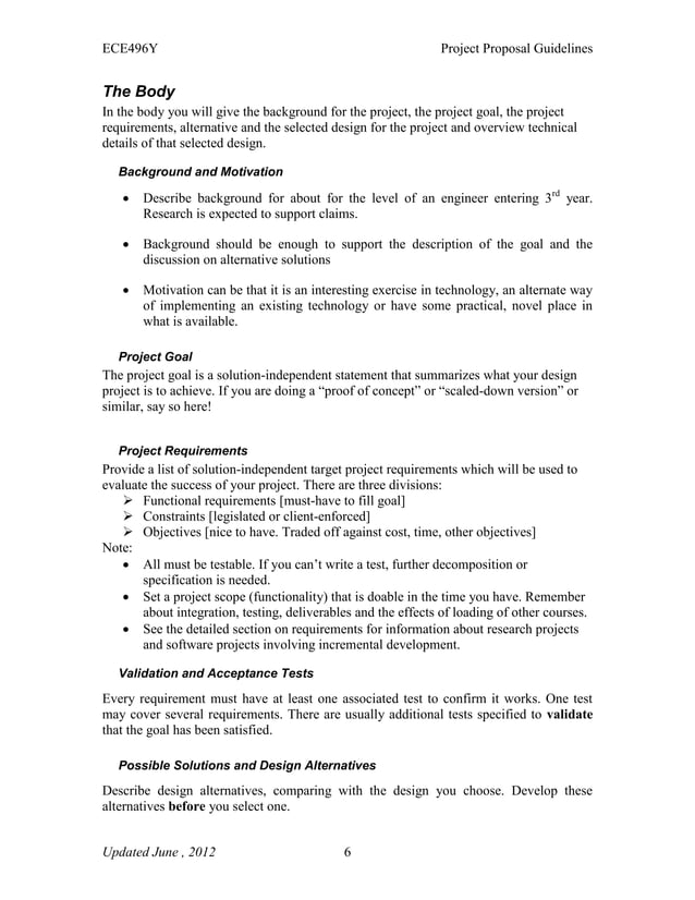 Project proposalguidelines | PDF