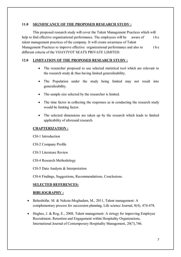 Research Proposal on Talent Management | PDF