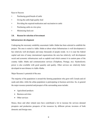 Project Proposal (Investment Proposal) On Cattle Fattening in Lami Kura ...
