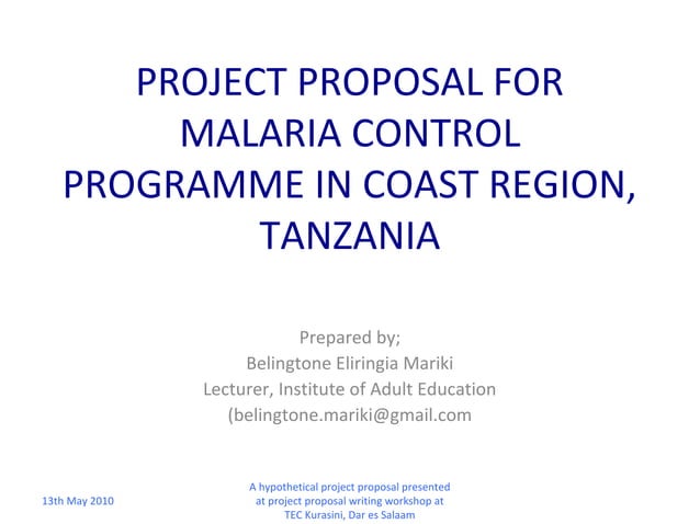 Sample of a Community Development project proposal writing | PPT