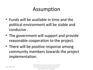 Sample of a Community Development project proposal writing | PPT