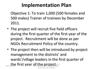 Sample of a Community Development project proposal writing | PPT