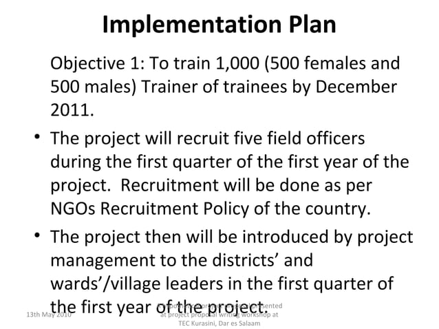 Sample of a Community Development project proposal writing | PPT