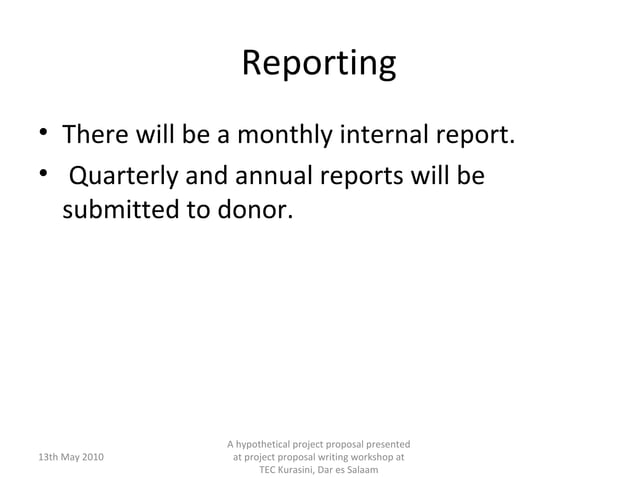 Sample of a Community Development project proposal writing | PPT