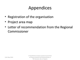 Sample of a Community Development project proposal writing | PPT