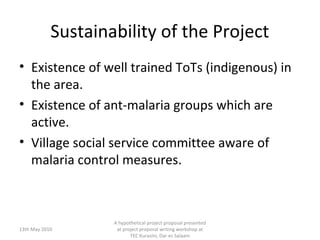 Sample of a Community Development project proposal writing | PPT