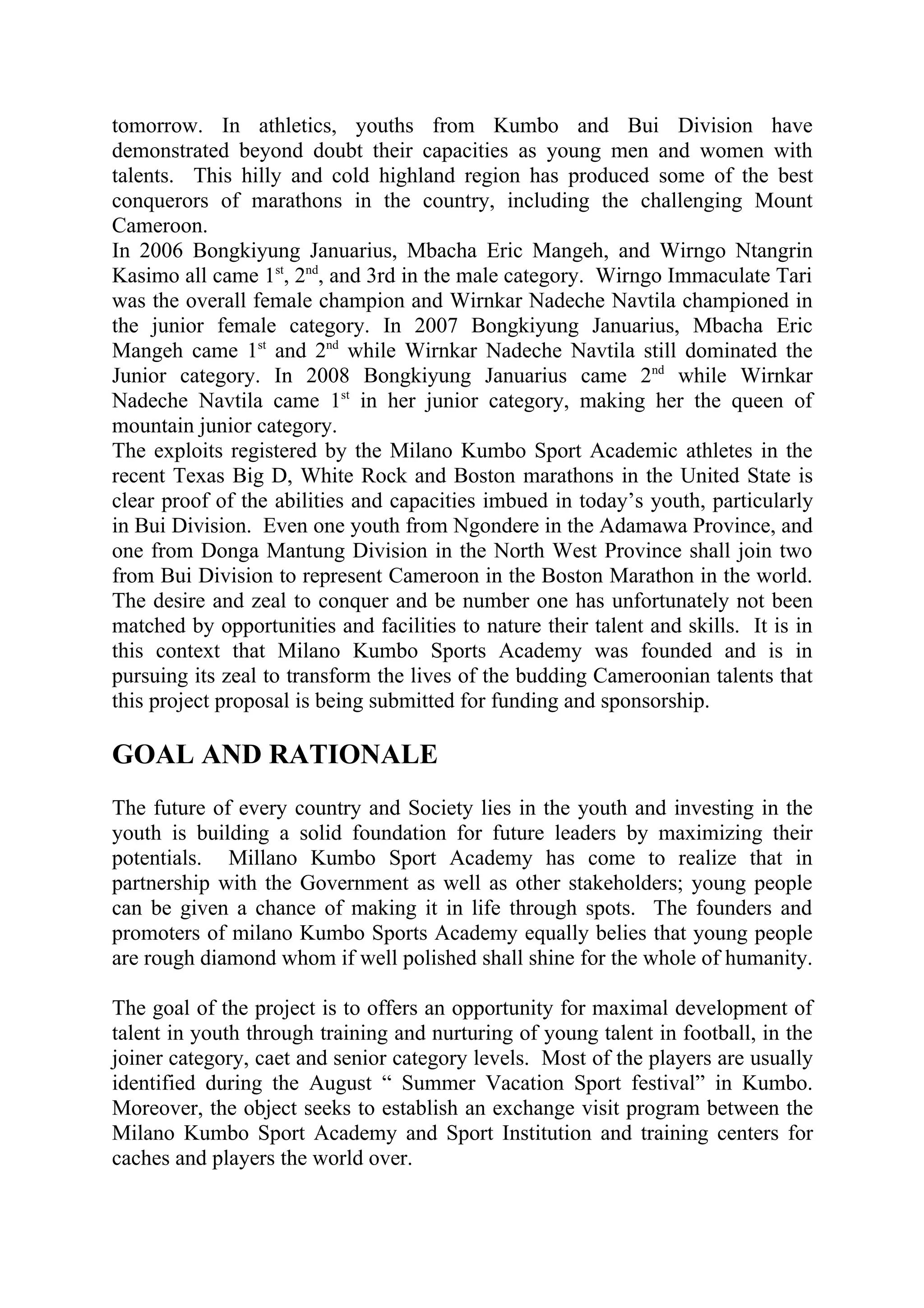 Project Proposal Milanokumbo | DOC