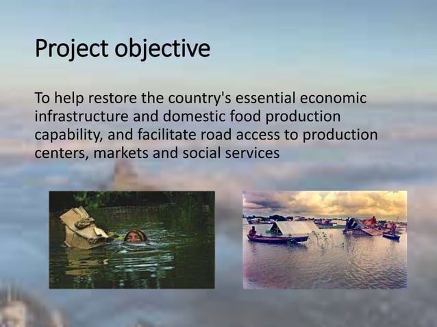 Project proposal on emergency flood damage rehabilitation | PPTX