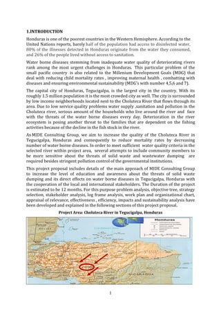 Project Proposal On Improving River Water Quality In Tegucigalpa ...
