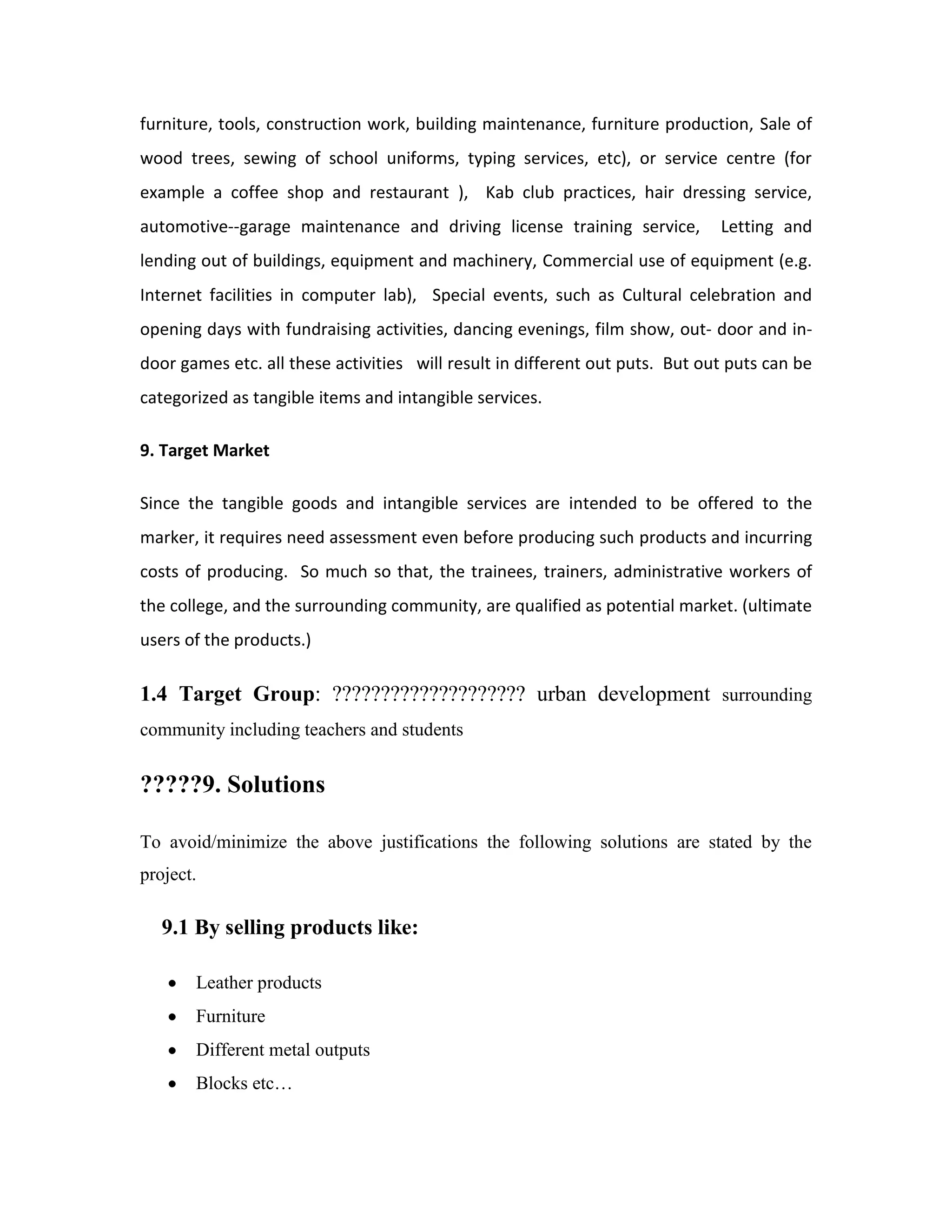 Project proposal on income generating 1 | DOCX