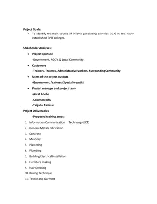 Project proposal on income generating 1 | DOCX