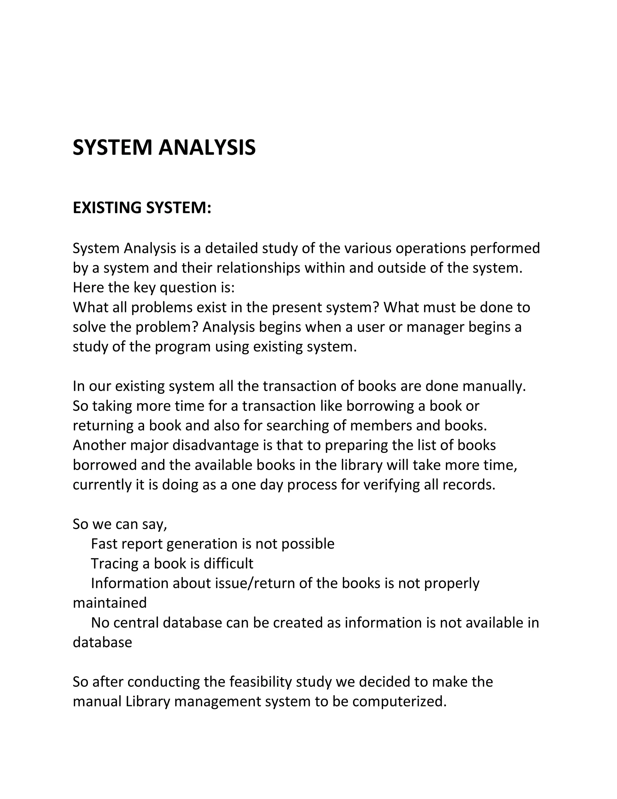 Project proposal of Library Management System. | PDF
