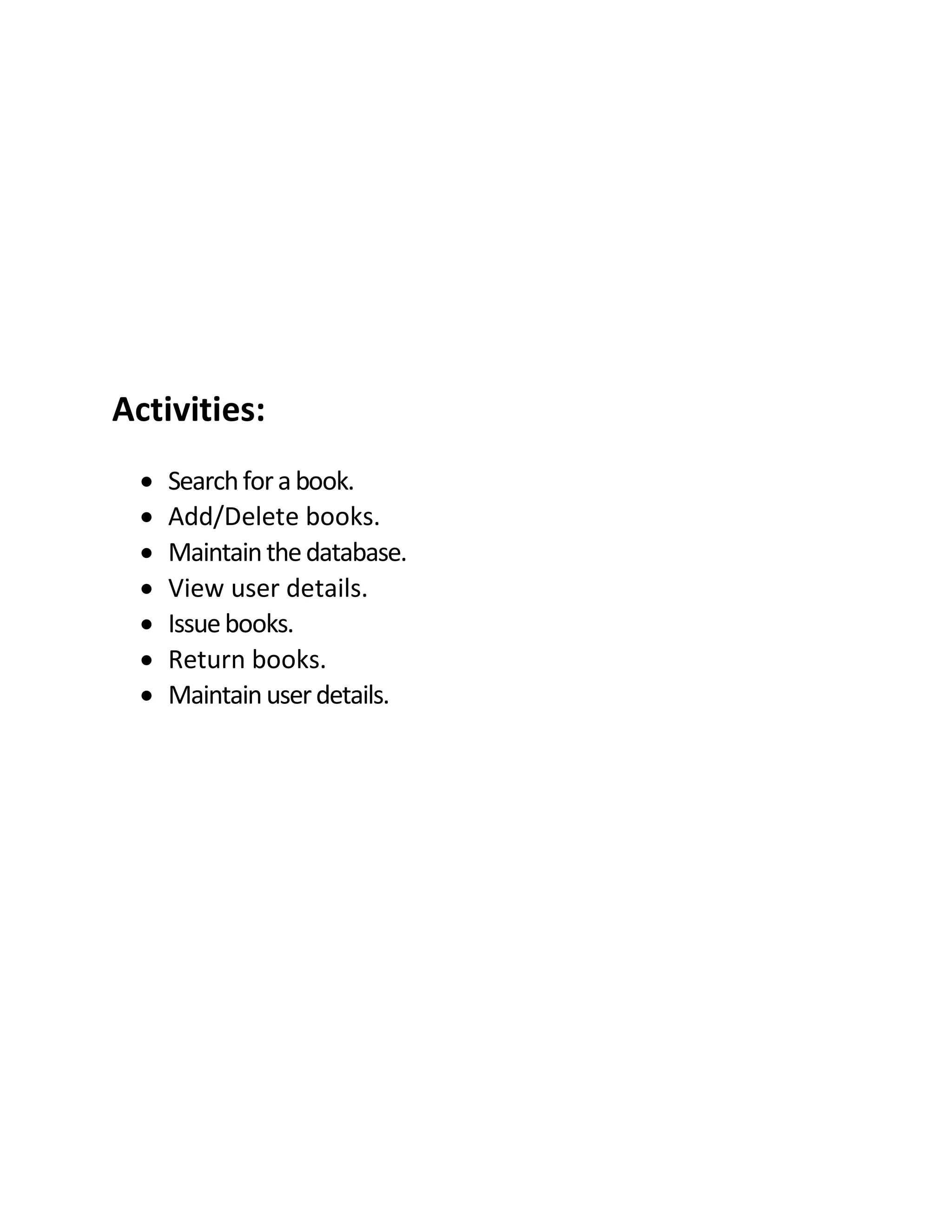 Project proposal of Library Management System. | PDF