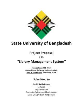 Project proposal of Library Management System. | PDF