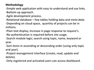 PROPOSAL FOR A STUDENT REPOSITORY PROJECT | PPT
