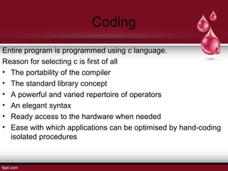 presentation on bloodbank management system in c | PPT
