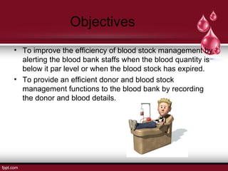 Project proposal presentation(blood bank management system) | PPT
