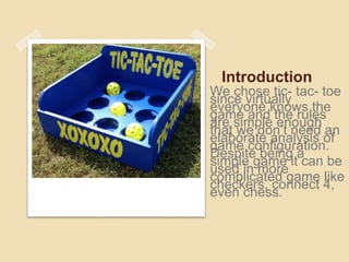 Project proposal presentation(tic tac-toe-game) | PPTX