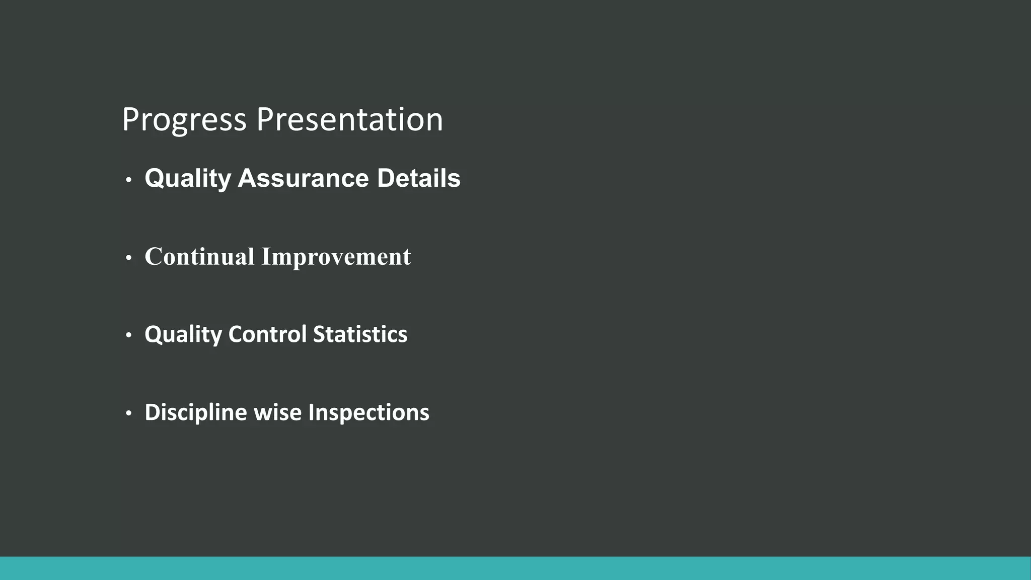 Project Quality control Progress .pptx