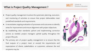 Project Quality management in Project Management | PPT