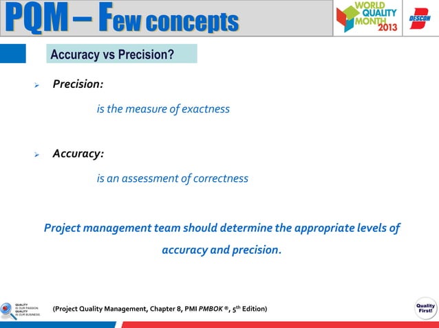 Project quality management - PMI PMBOK Knowledge Area | PDF