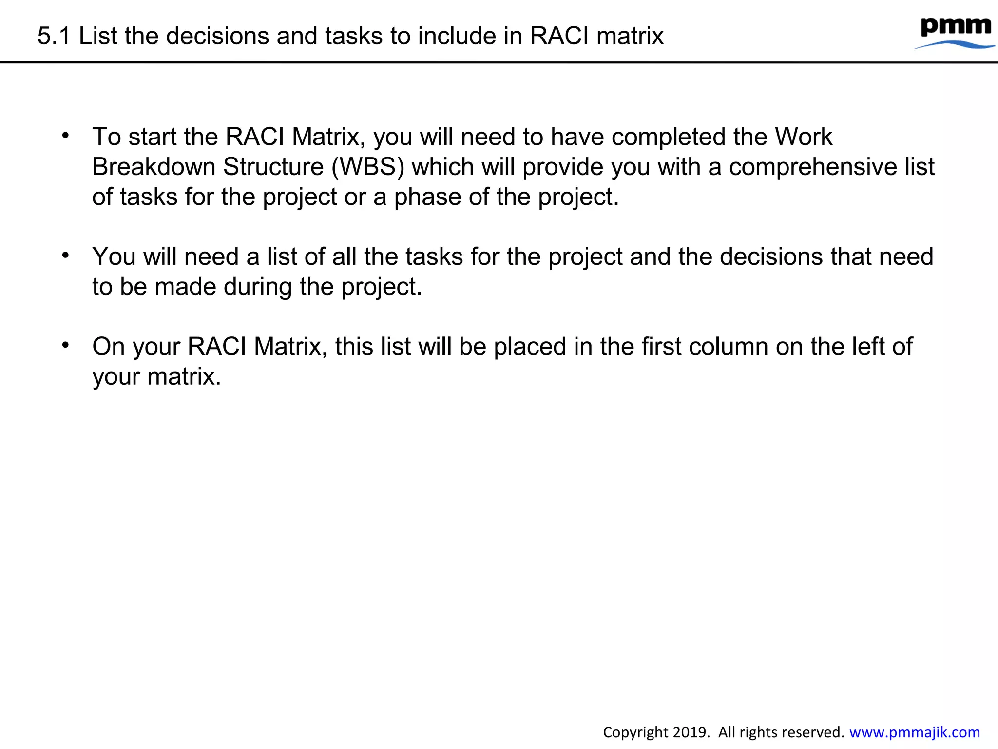 How to create and use a project RACI matrix | PPT