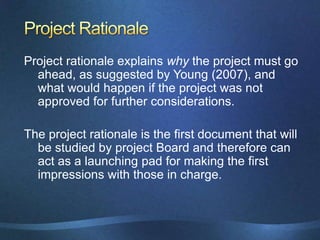 Project rationale | PPTX