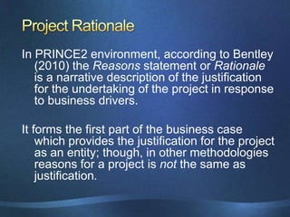Project rationale | PPTX