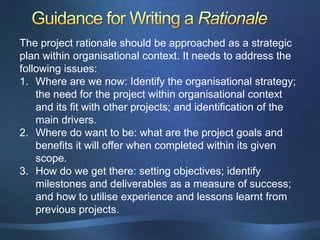 Project rationale | PPT