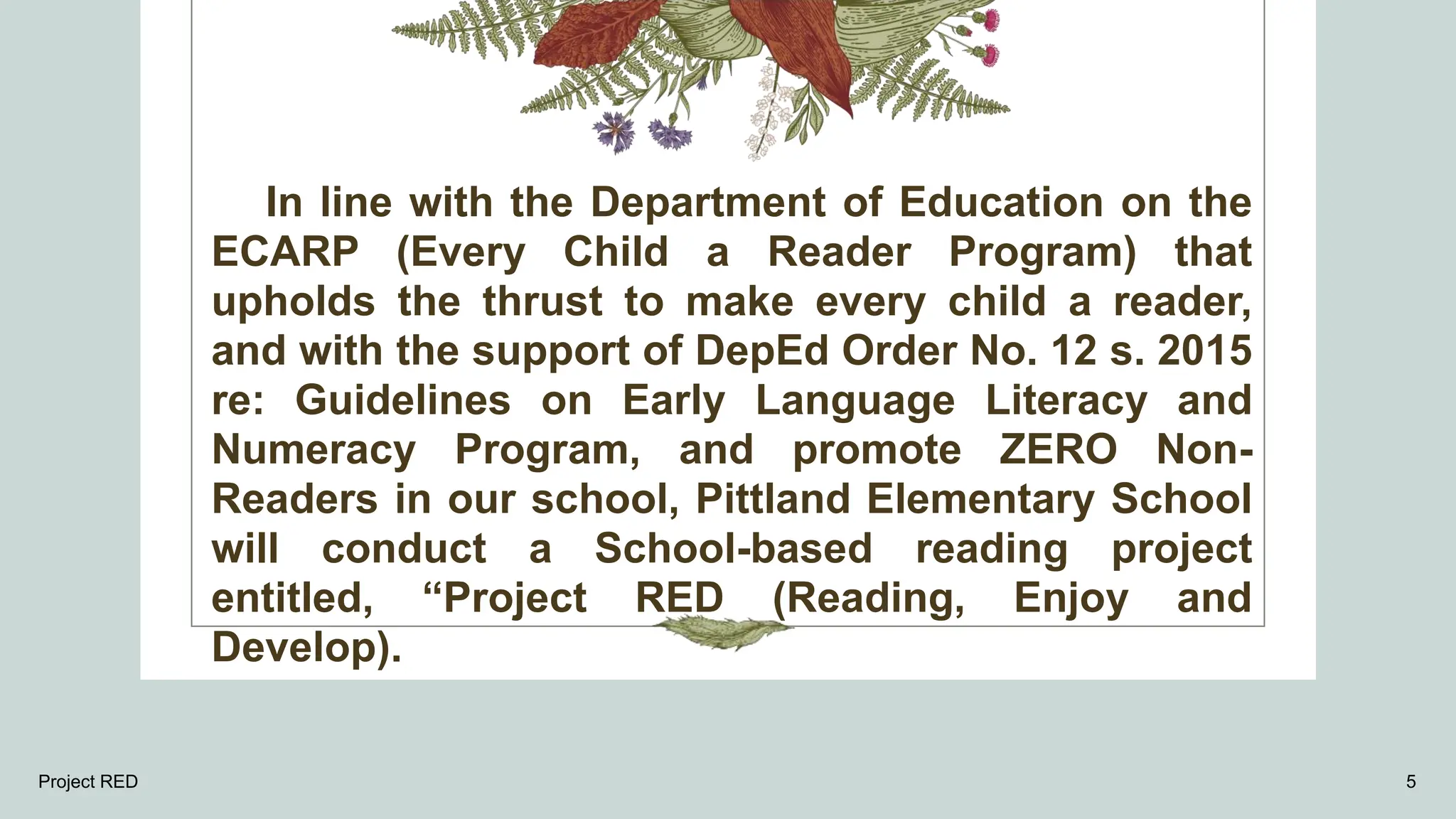 Project RED (Read, Enjoy and Develop) ACCOMPLISHMENT REPORT 2023.pptx