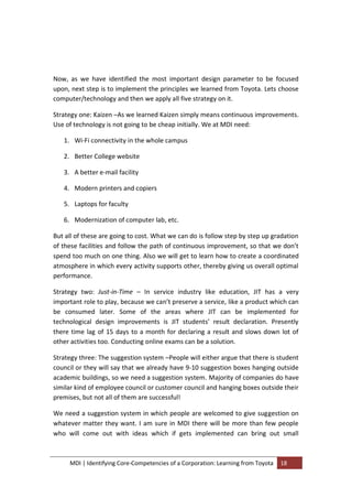 Identifying Core-Competencies of a Corporation: Learning from Toyota | PDF