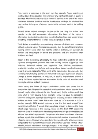 Identifying Core-Competencies of a Corporation: Learning from Toyota | PDF
