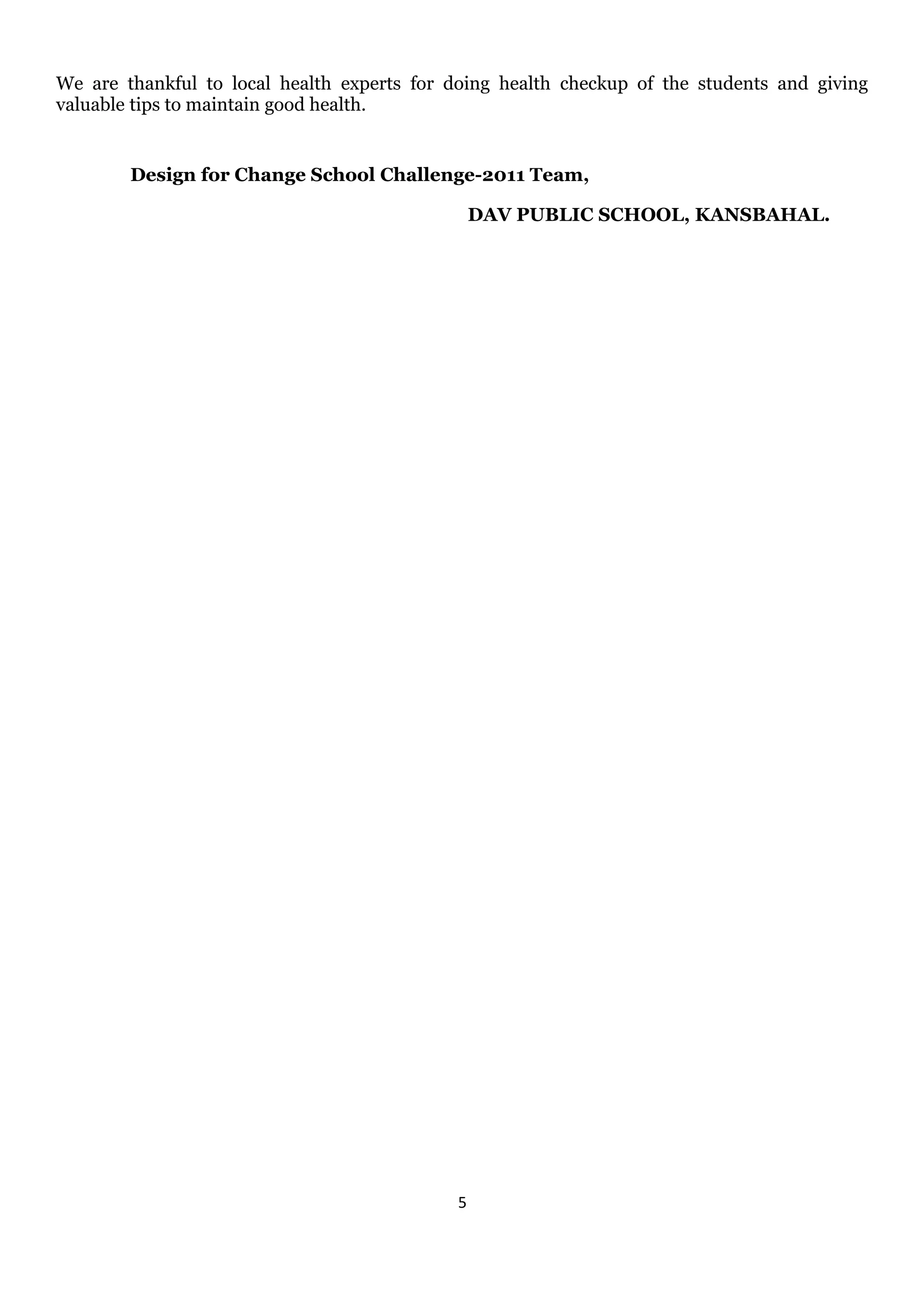 DAV Public School - Project report | DOC