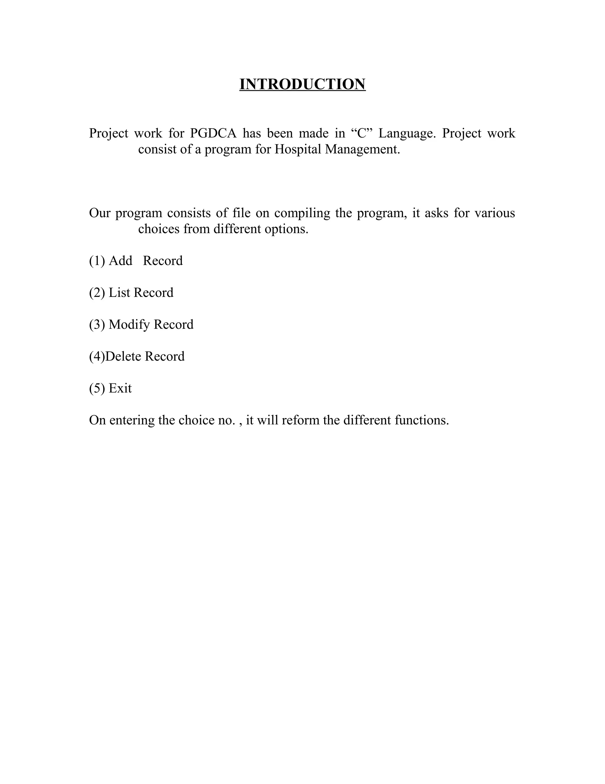 Project report | DOC
