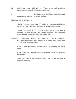 Project report | DOC