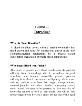 Project report | DOC | Blood Disorders | Diseases and Conditions