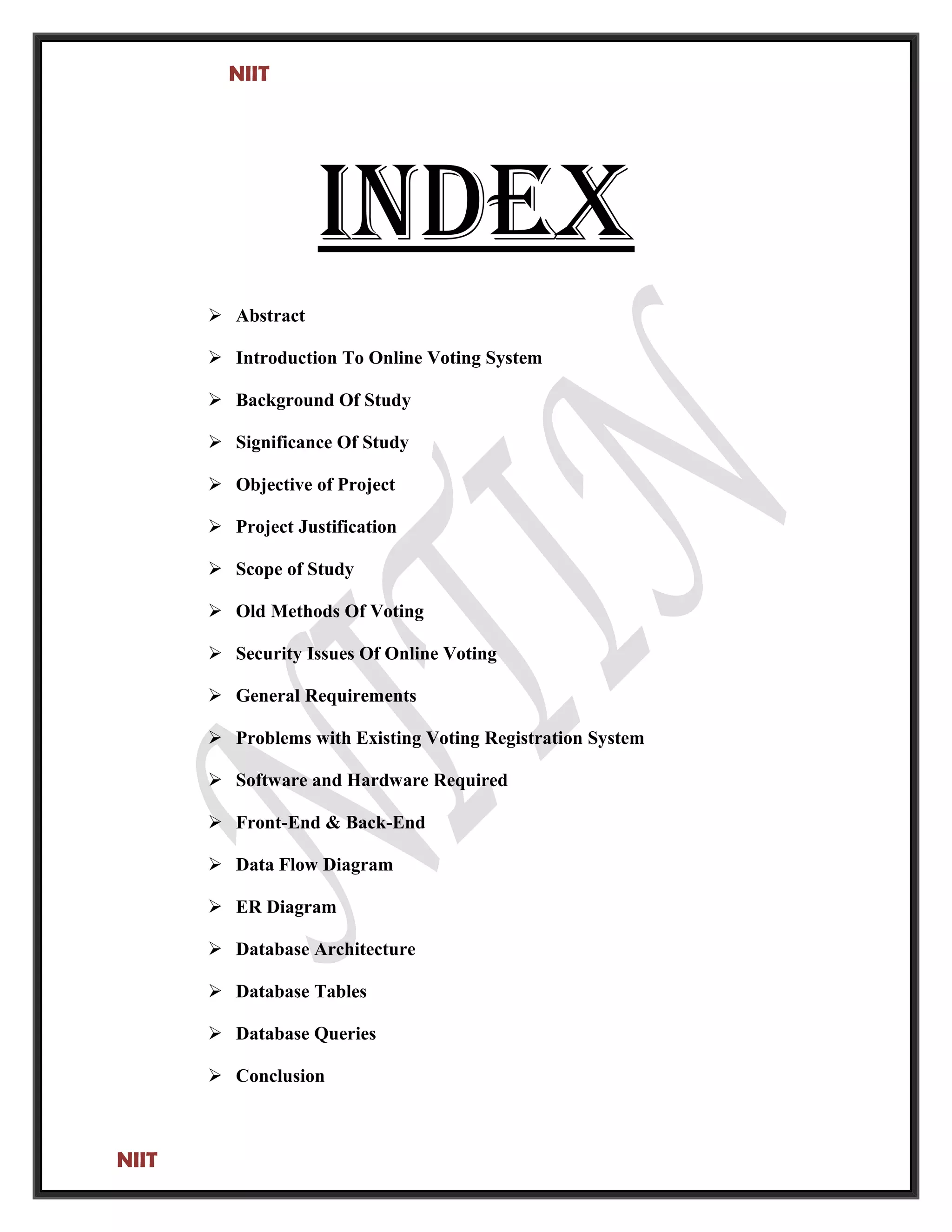 Online Voting System Project File | DOC