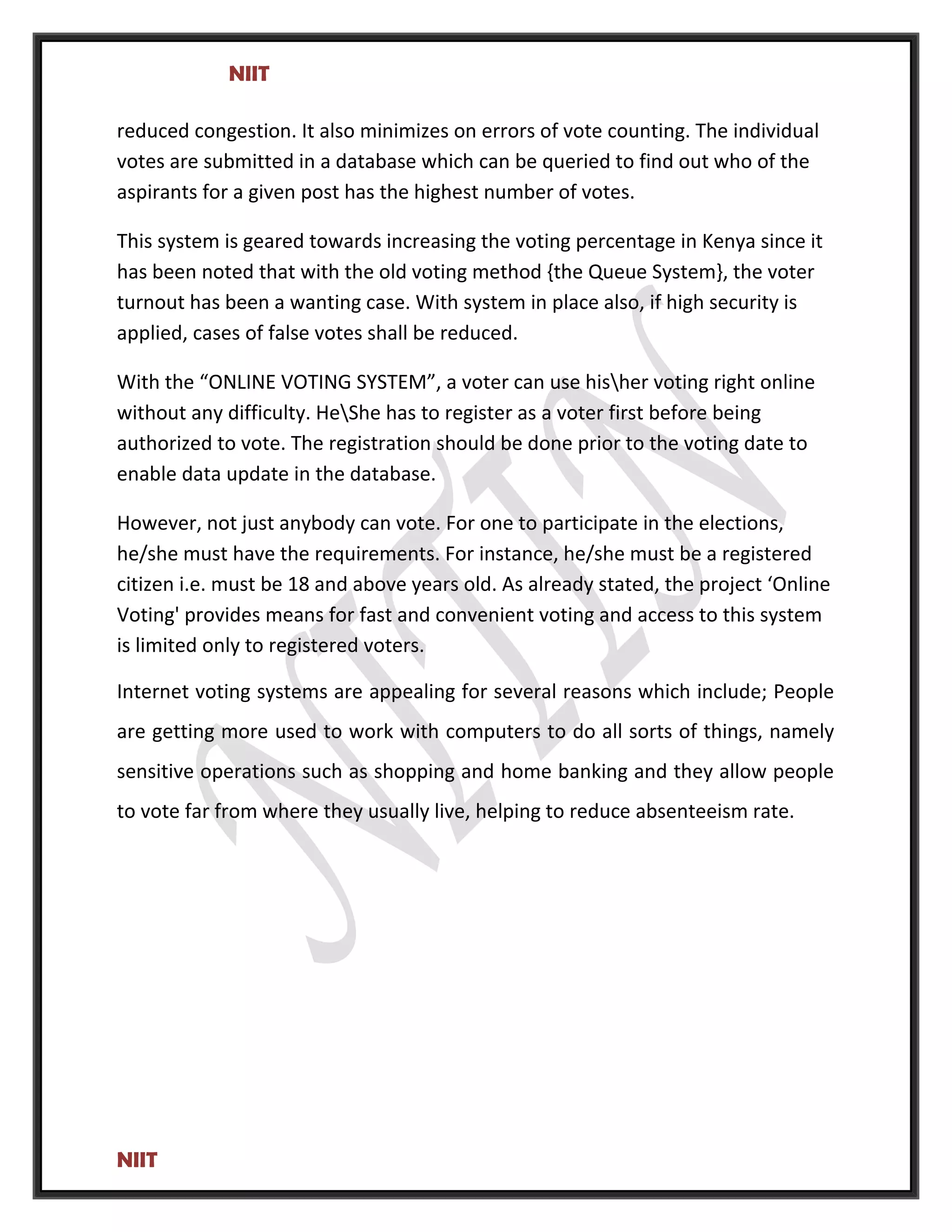 Online Voting System Project File | DOC